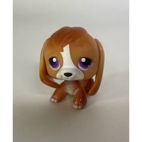Hasbro | Toys | Littlest Pet Shop Lps 3 Beagle Tan Purple Eyes Dog ...
